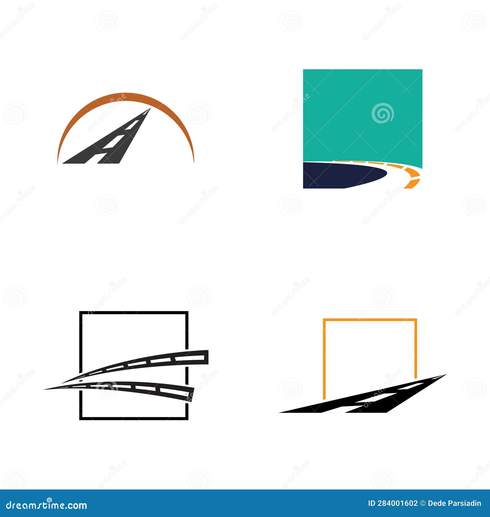 Highway Freeway Road Infrastructure Logo Stock Vector - Illustration of ...
