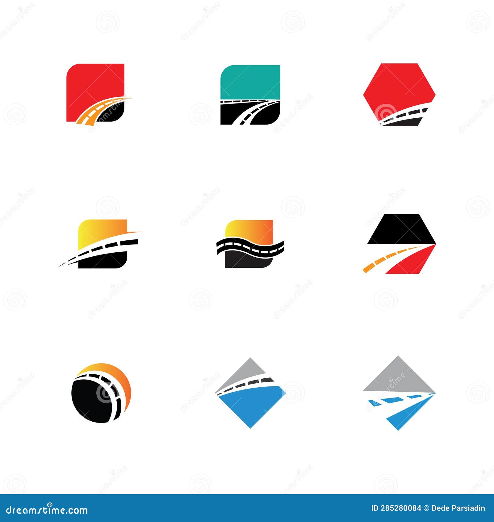 Highway Freeway Road Infrastructure Logo Stock Vector - Illustration of ...