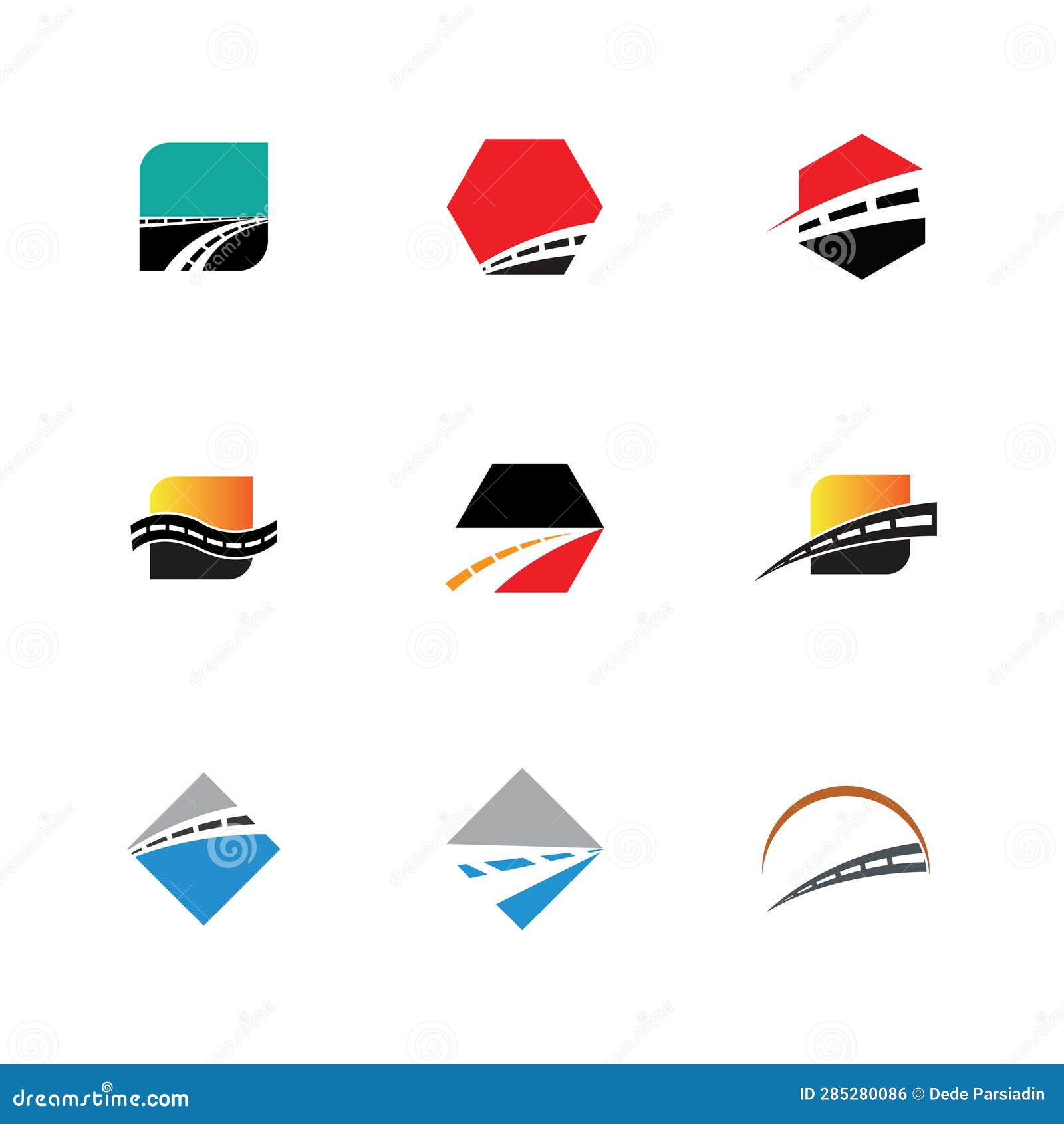 Highway Freeway Road Infrastructure Logo Stock Vector - Illustration of ...