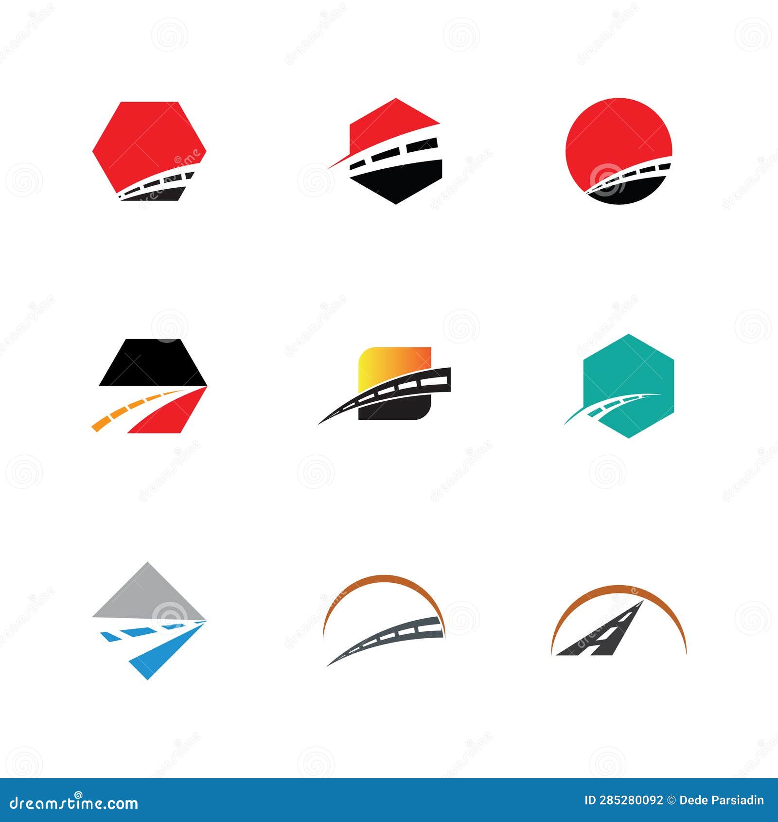 Highway Freeway Road Infrastructure Logo Stock Vector - Illustration of ...