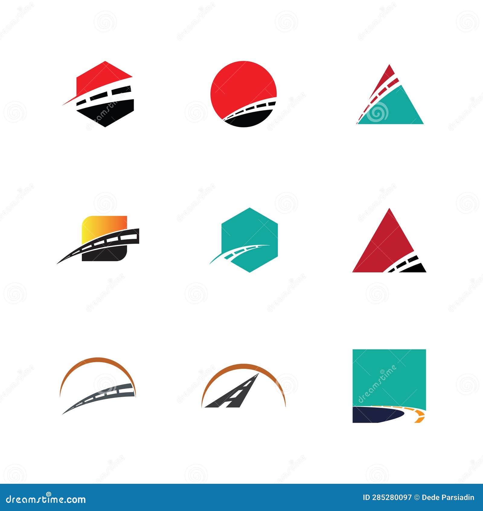 Highway Freeway Road Infrastructure Logo Stock Vector - Illustration of ...