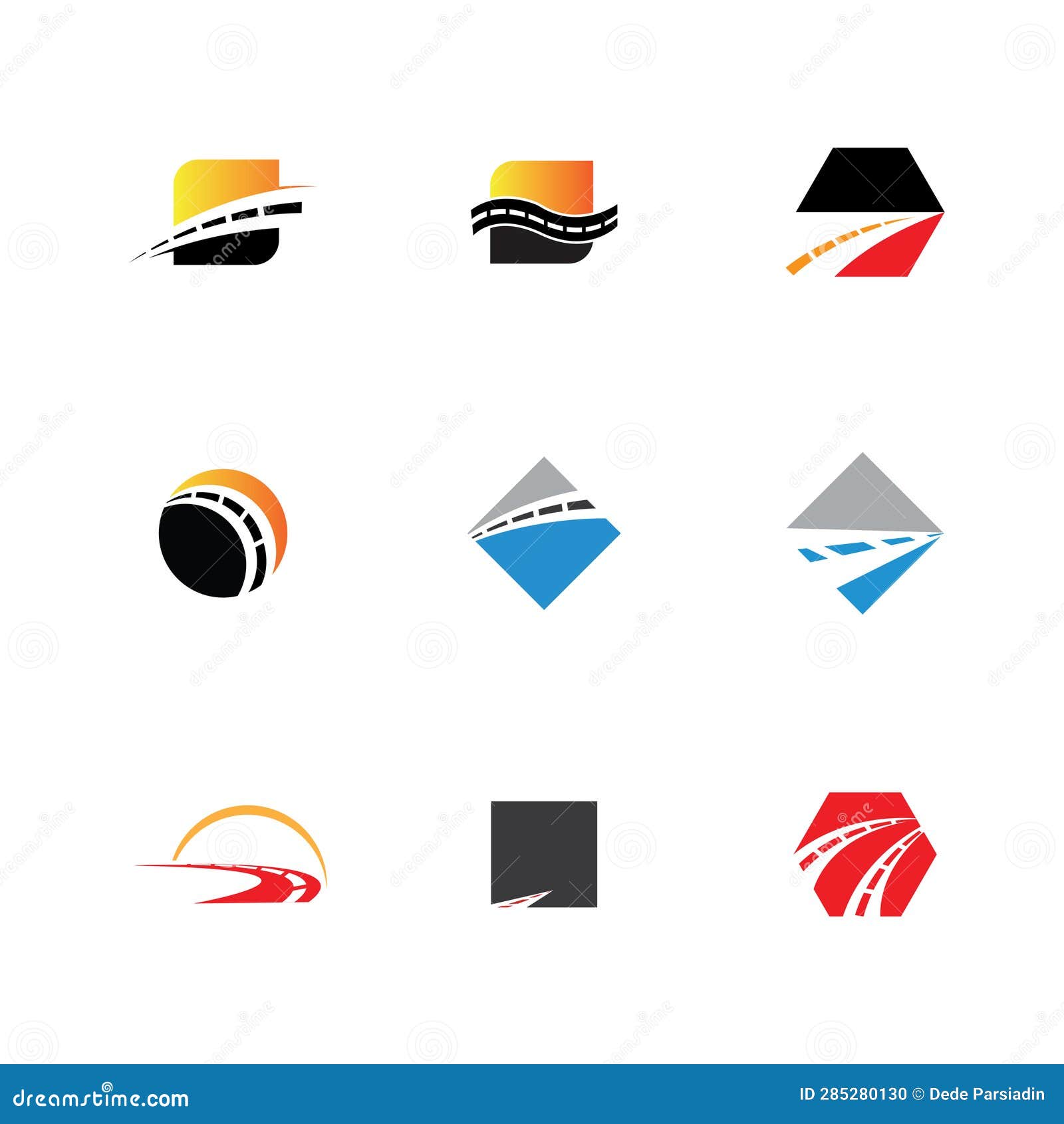 Highway Freeway Road Infrastructure Logo Stock Vector - Illustration of ...