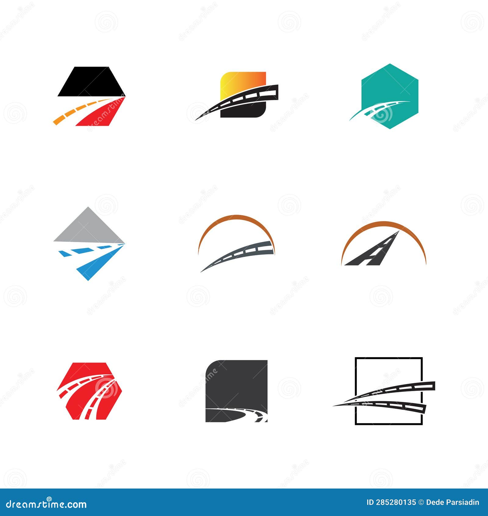 Highway Freeway Road Infrastructure Logo Stock Vector - Illustration of ...