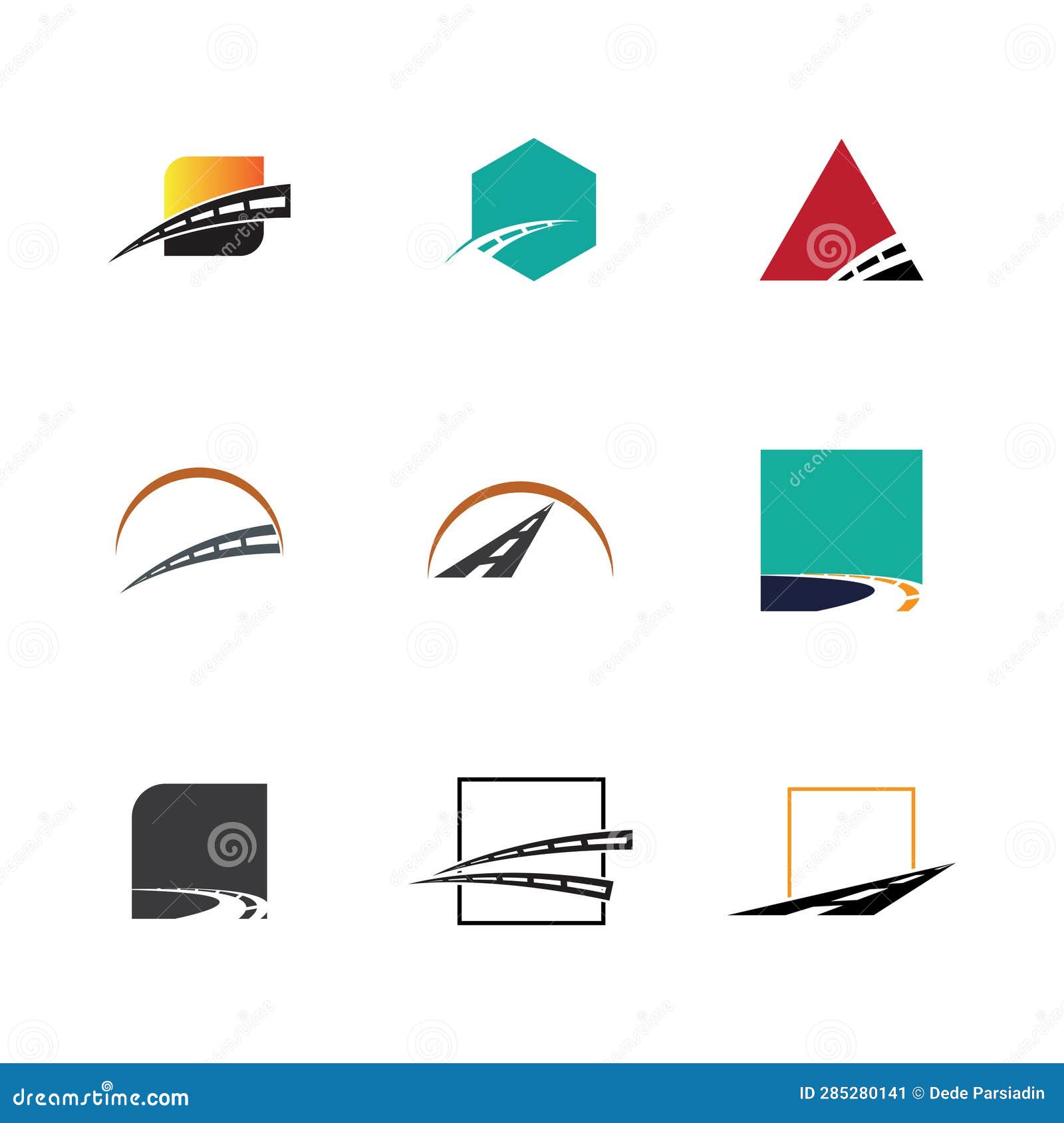 Highway Freeway Road Infrastructure Logo Stock Vector - Illustration of ...