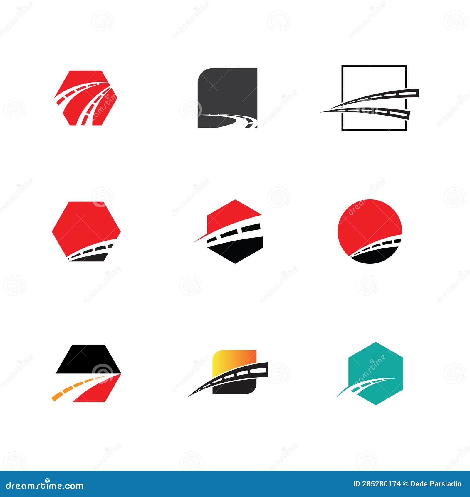 Highway Freeway Road Infrastructure Logo Stock Vector - Illustration of ...