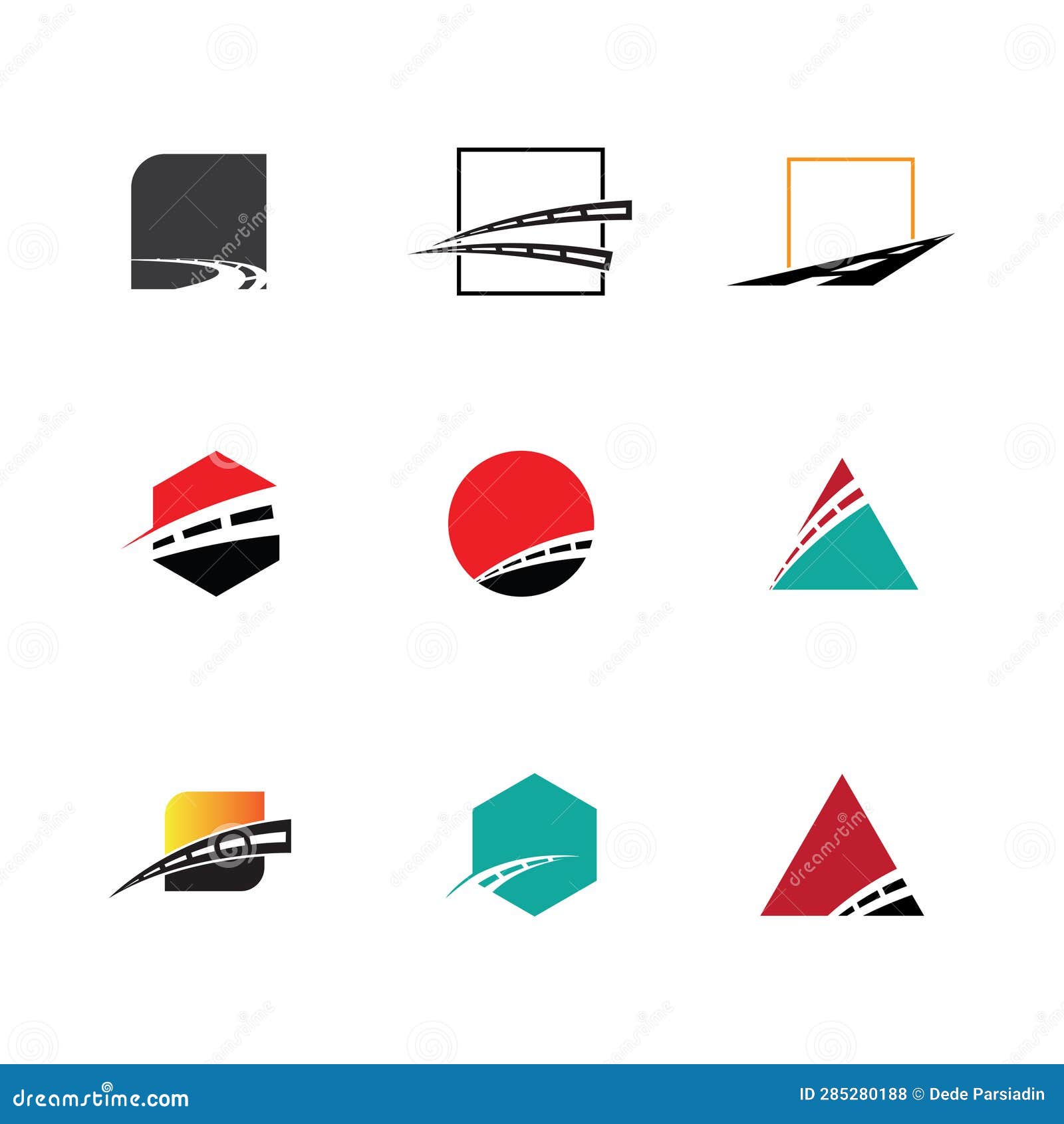 Highway Freeway Road Infrastructure Logo Stock Vector - Illustration of ...