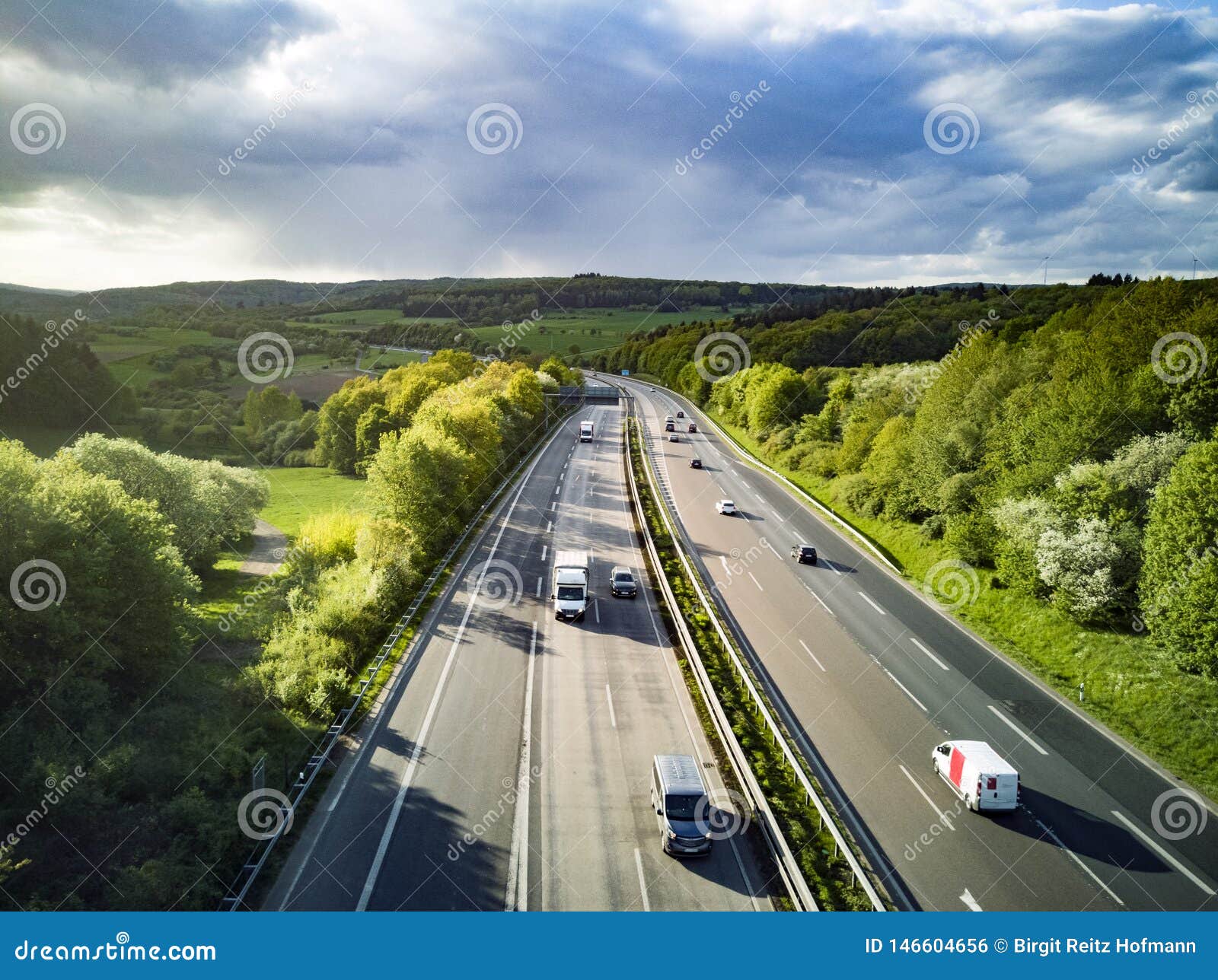 Highway in Germany stock photo. Image of transport, long - 146604656