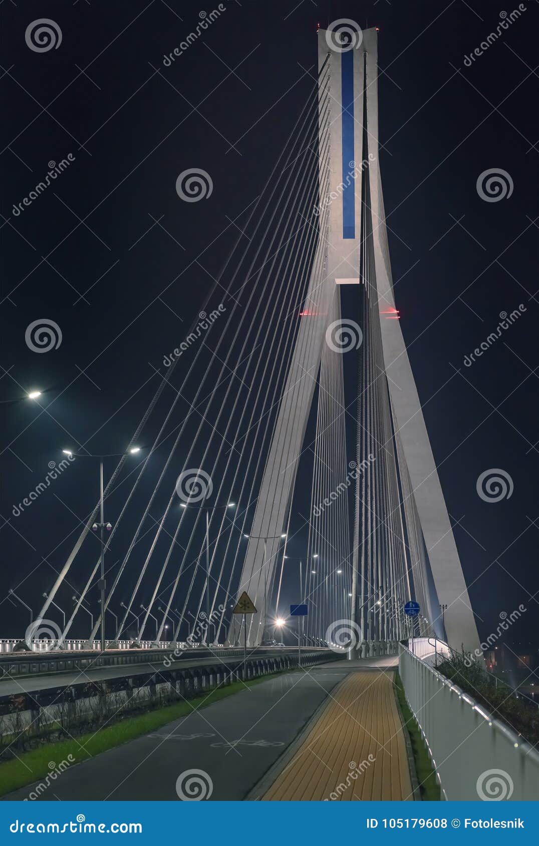 Highway Going through a Cable-stayed Bridge Editorial Stock Photo ...