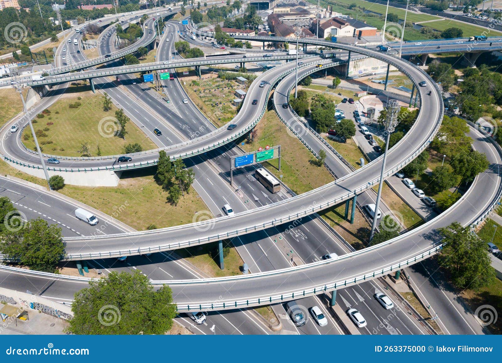 Highway Grade Separation, Barcelona Stock Photo - Image of movement ...