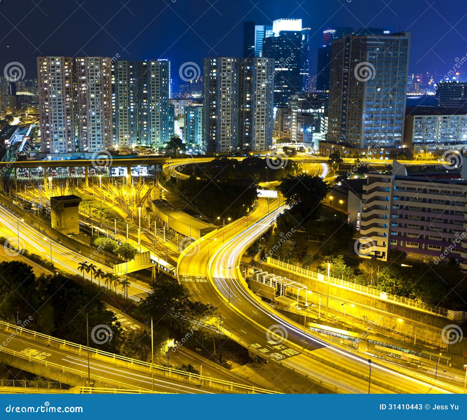 Highway with heavy traffic stock image. Image of finance - 31410443