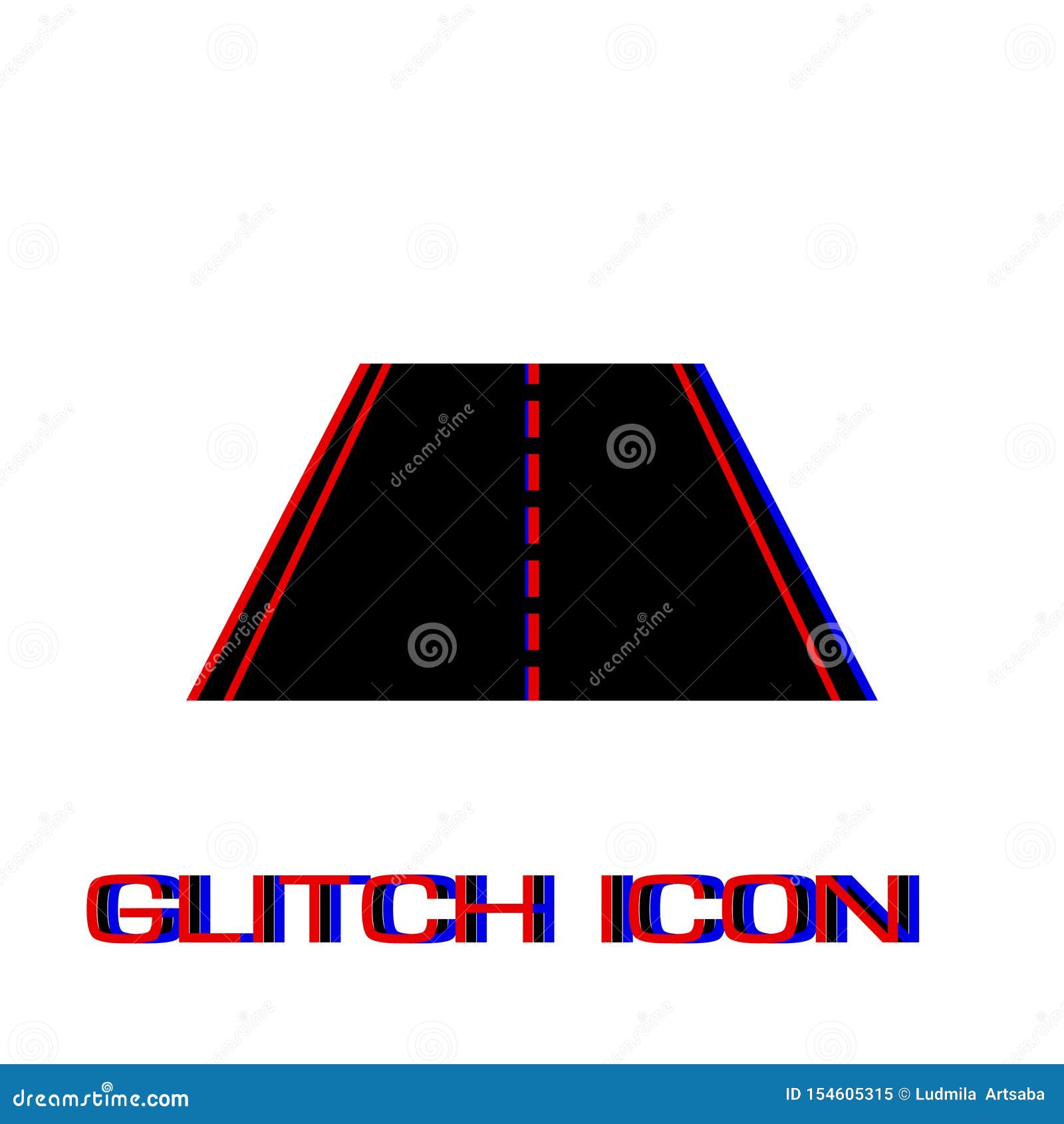 Highway icon flat stock illustration. Illustration of symbol - 154605315