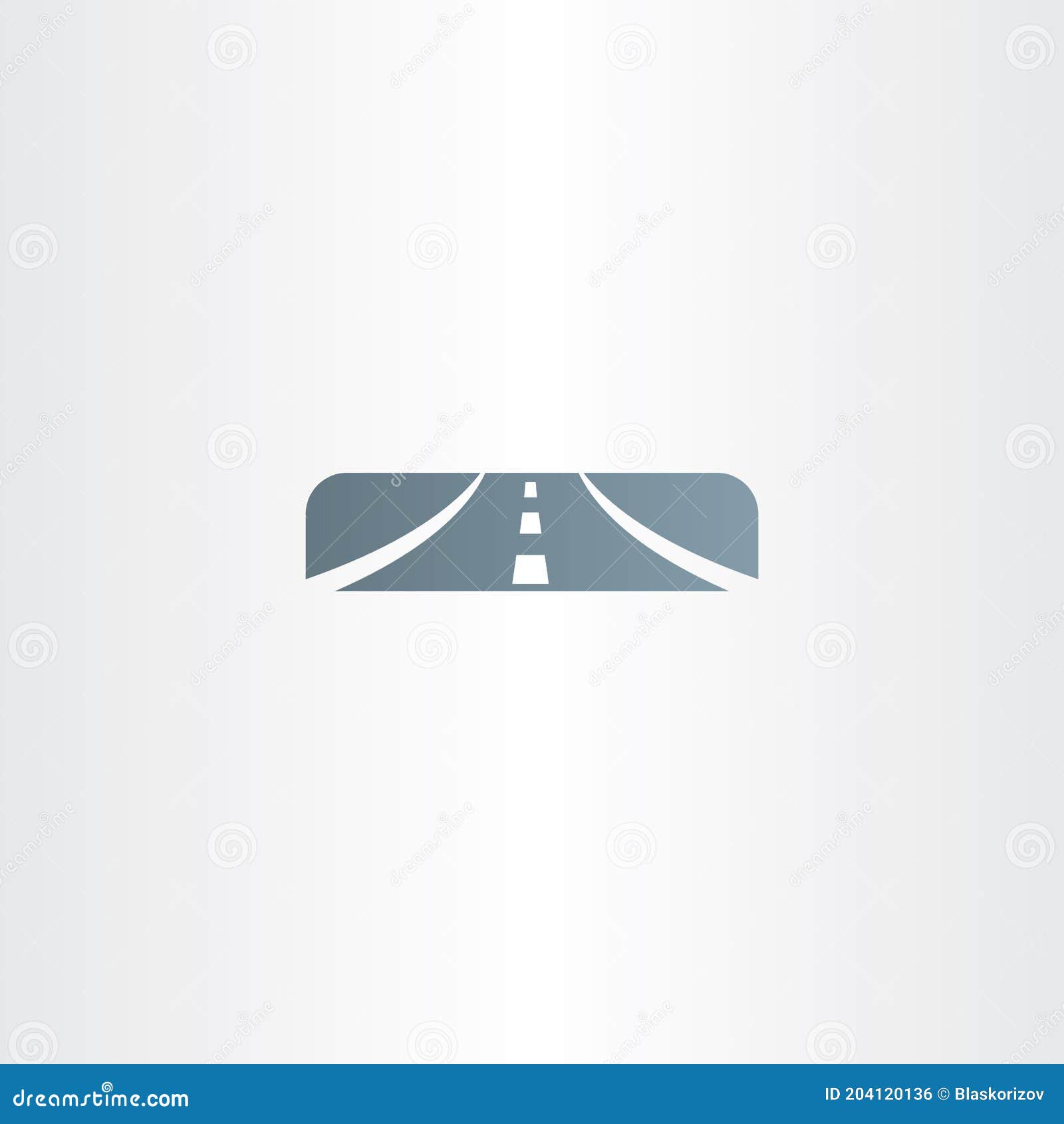 Highway Icon Set. Intersection Of The Road And The Bridge Illustration ...