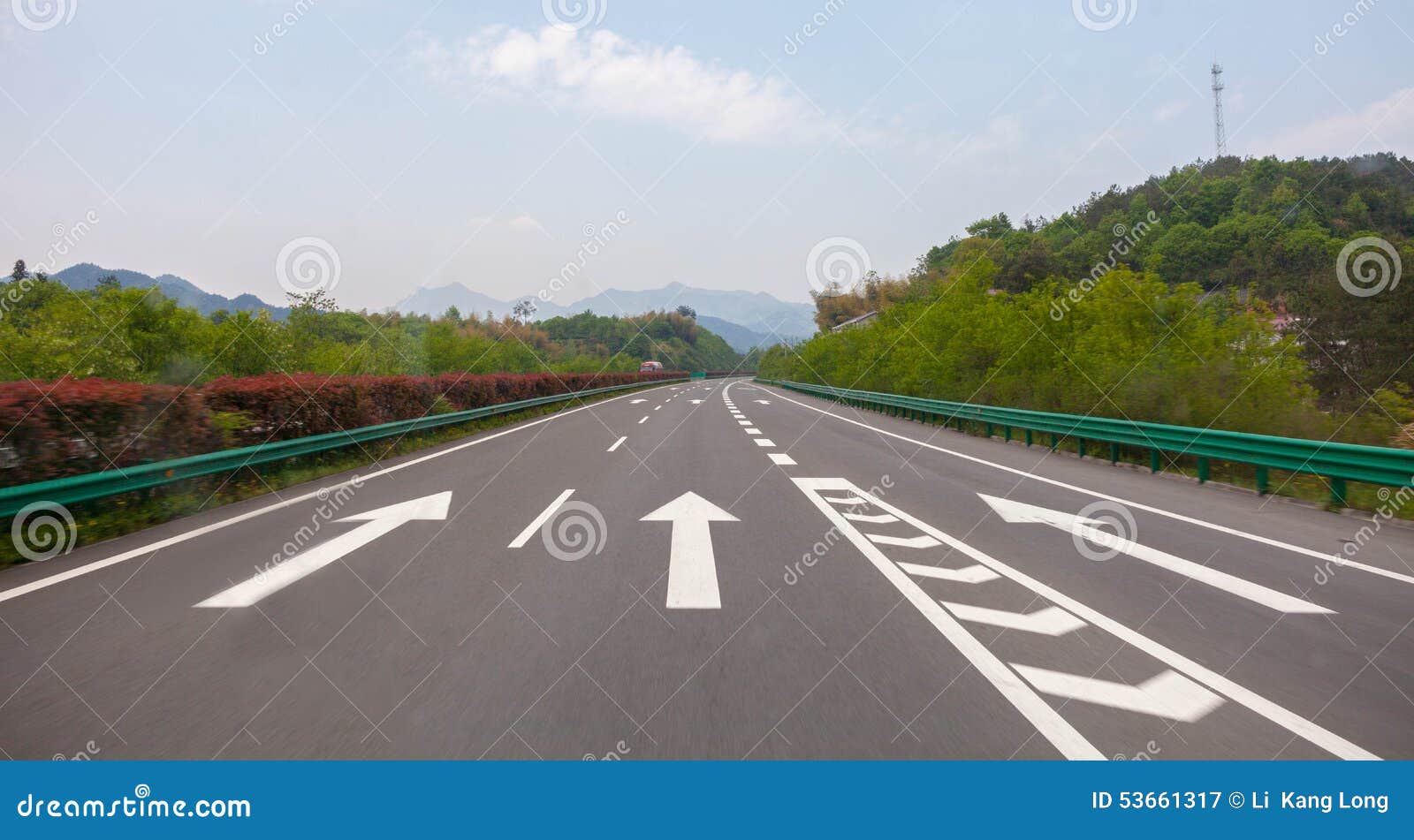 Highway and Indicator Arrow Stock Image - Image of asia, spring: 53661317