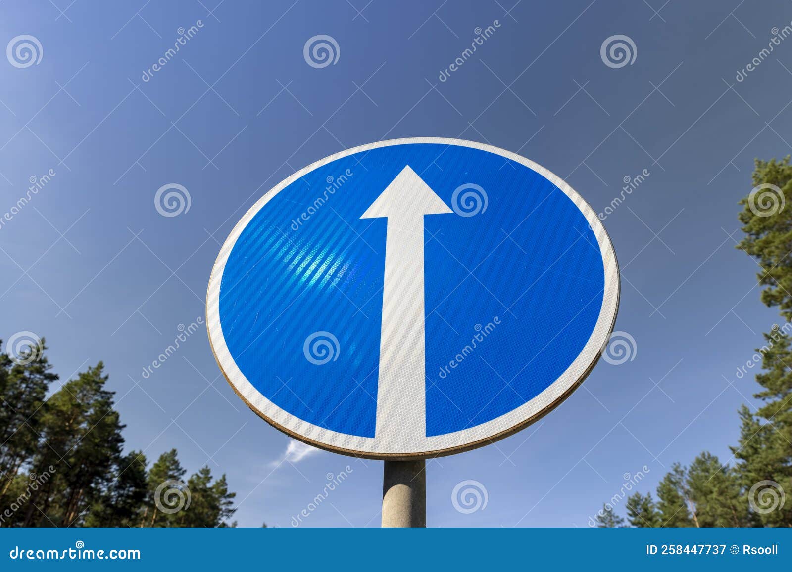 A Highway with Installed Road Signs Stock Image - Image of movement ...