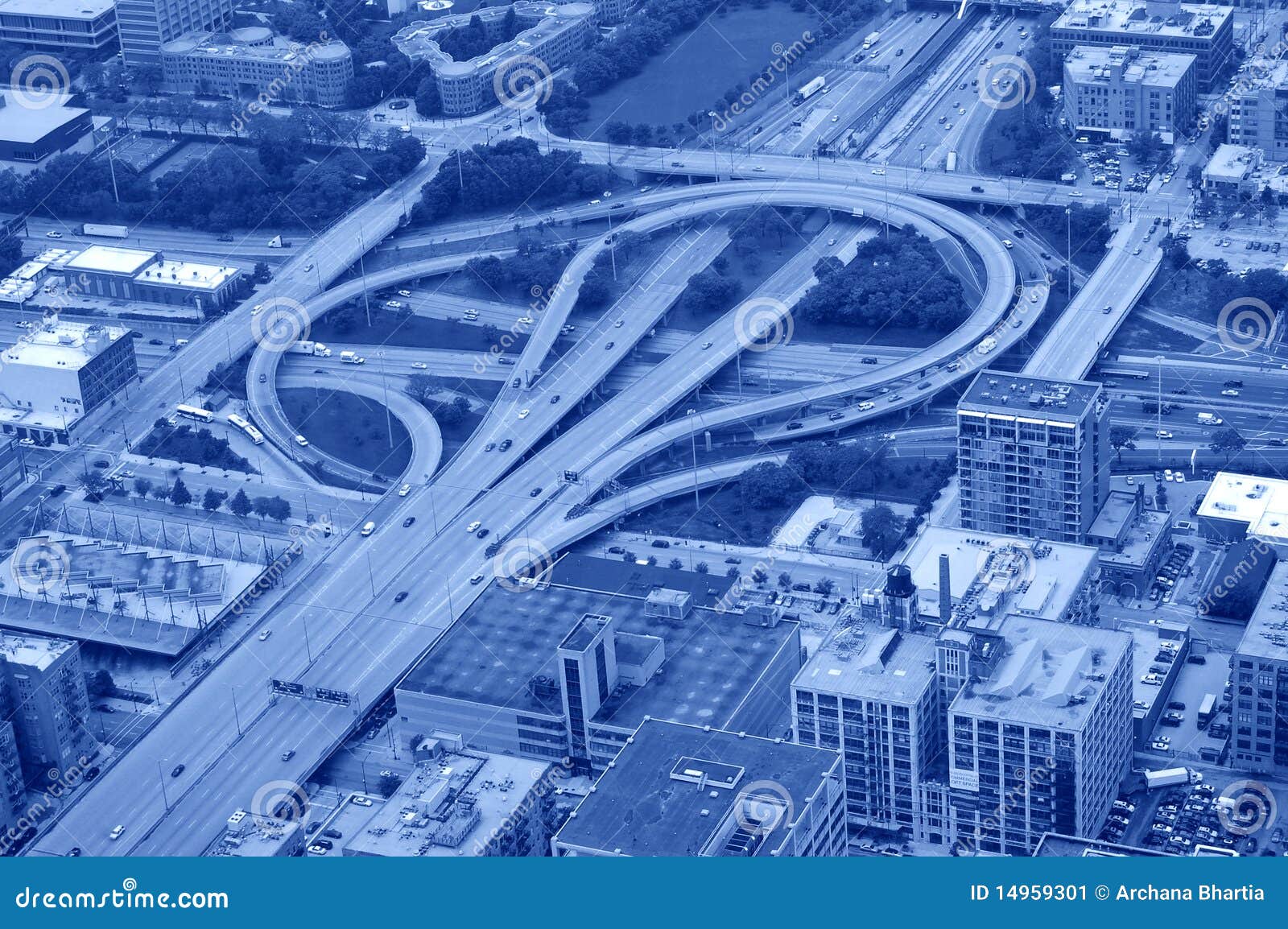 Highway interchange stock image. Image of night, road - 14959301
