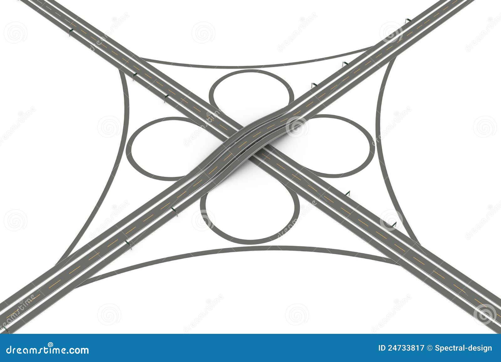Highway Interchange stock illustration. Illustration of interchange ...