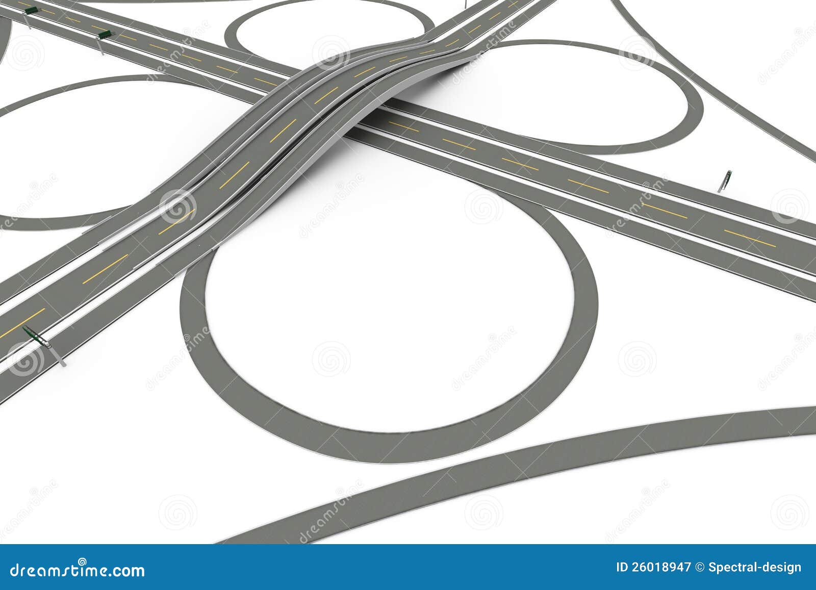 Highway Interchange stock illustration. Illustration of road - 26018947