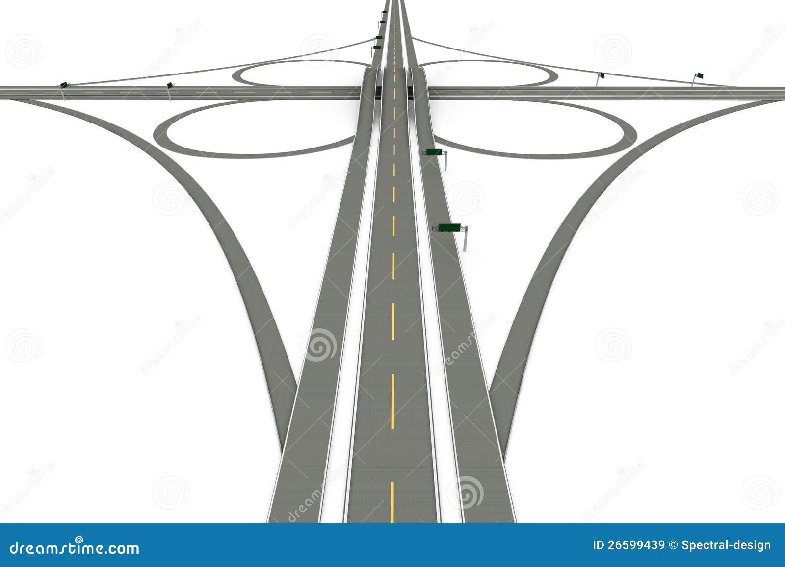 Highway Interchange stock illustration. Illustration of concrete - 26599439