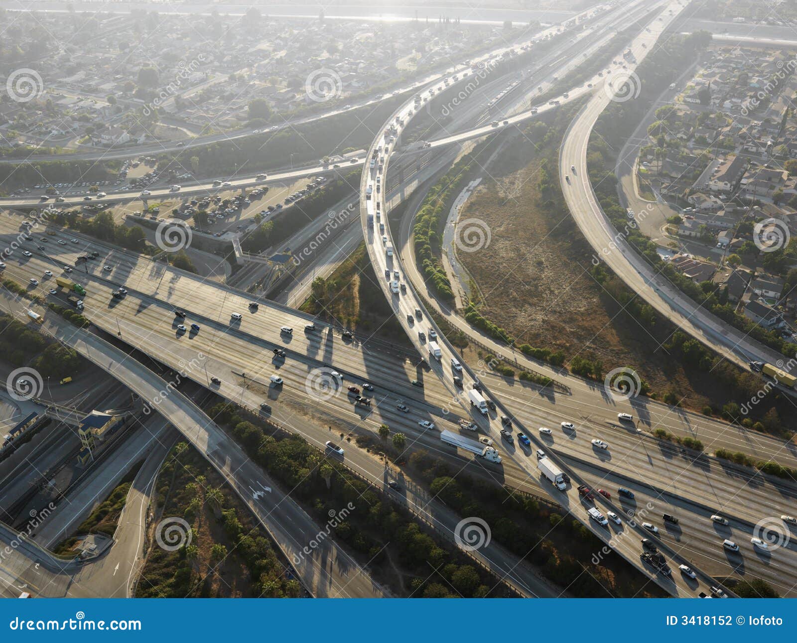 Highway interchange. stock photo. Image of road, photograph - 3418152