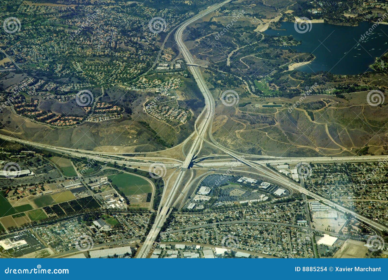Highway interchange stock photo. Image of mountains, road - 8885254