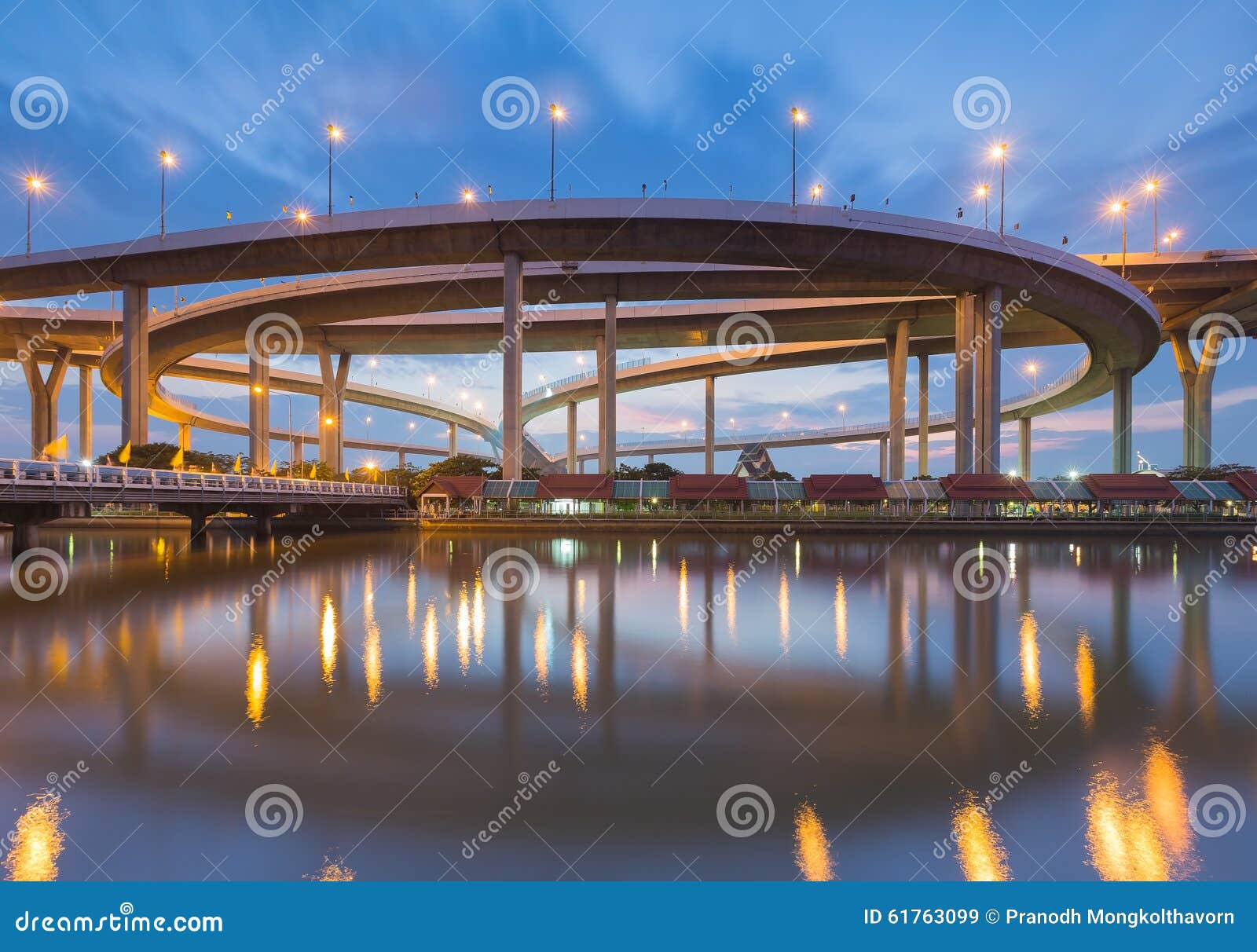 Highway Interchange Curved River Front View Stock Image - Image of ...