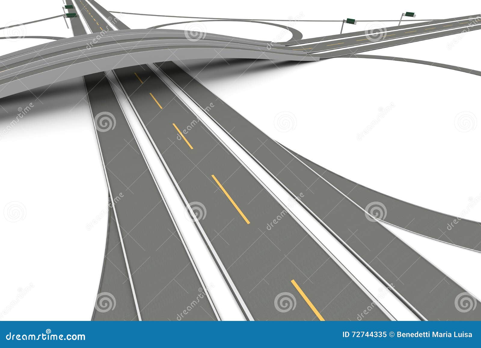 Highway Interchange stock illustration. Illustration of exit - 72744335