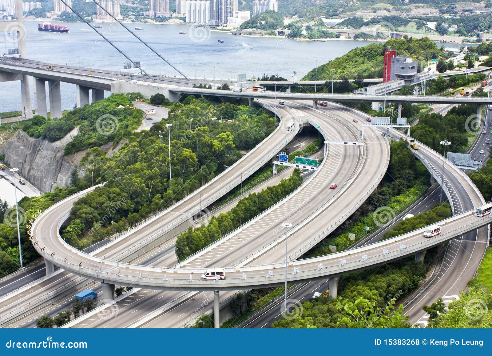 Highway Interchange in HongKong Stock Photo - Image of interchange ...