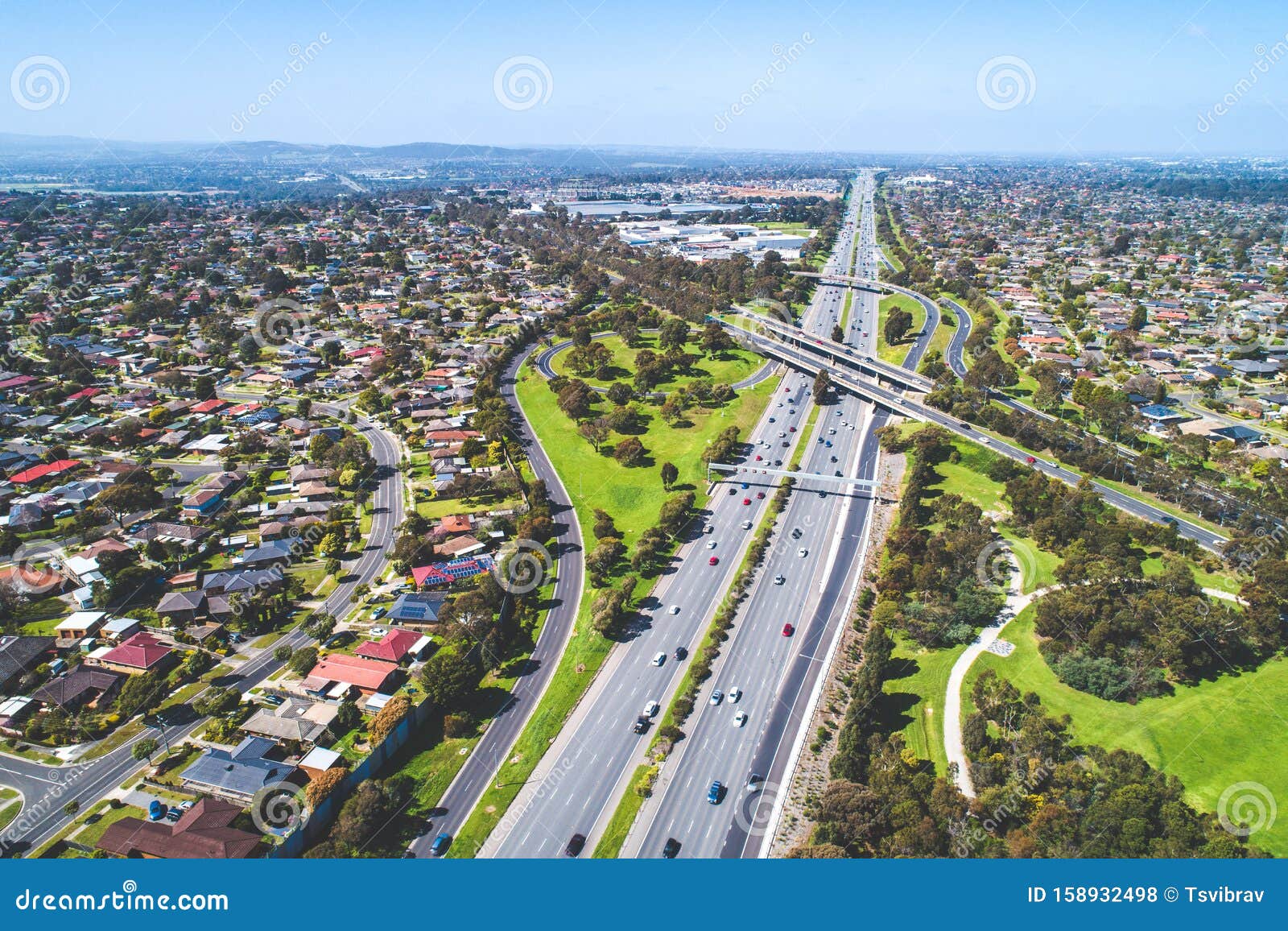 Highway Interchange in Melbourne. Stock Photo - Image of exterior ...