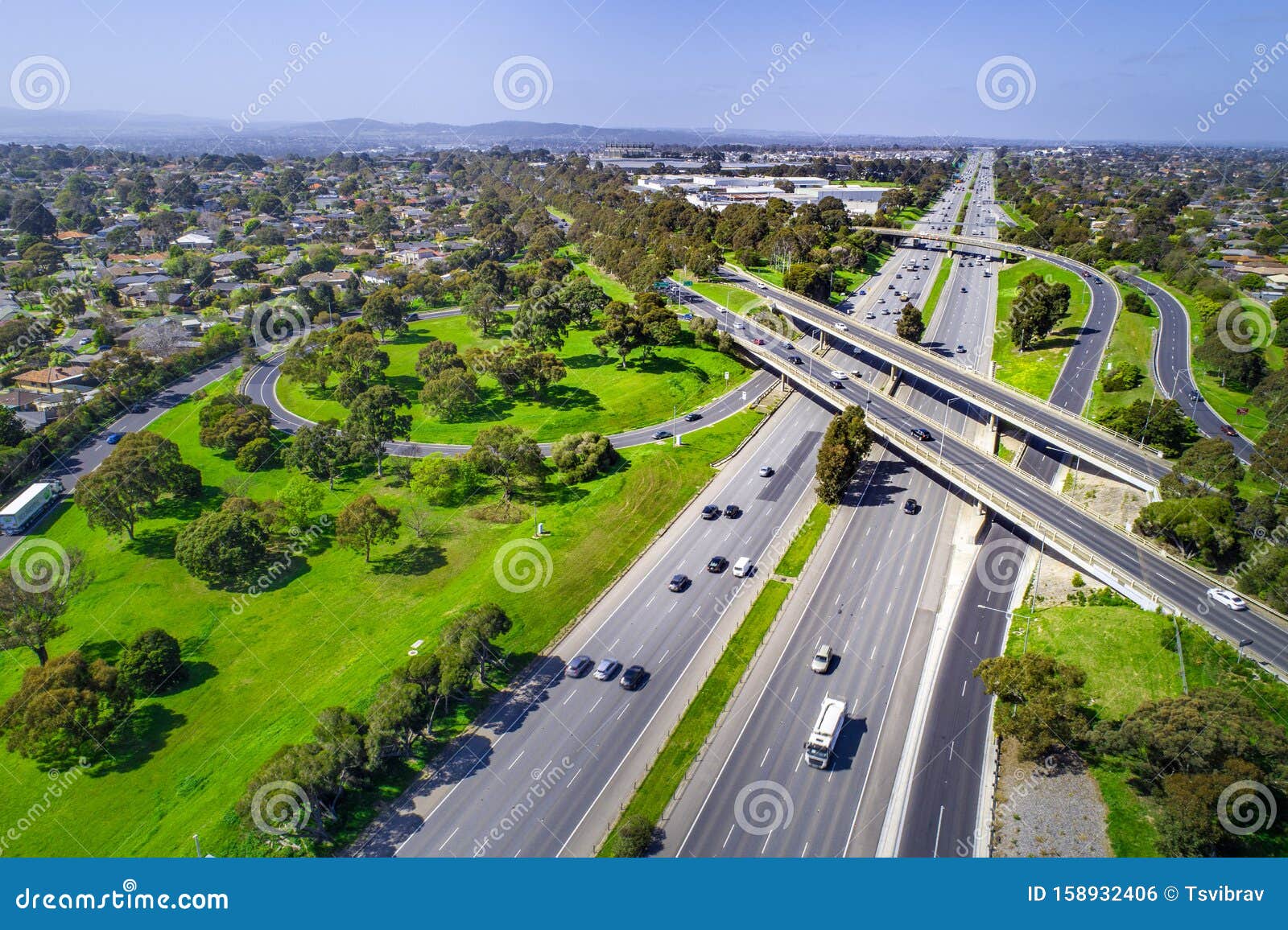 Highway Interchange in Melbourne. Stock Photo - Image of junction ...