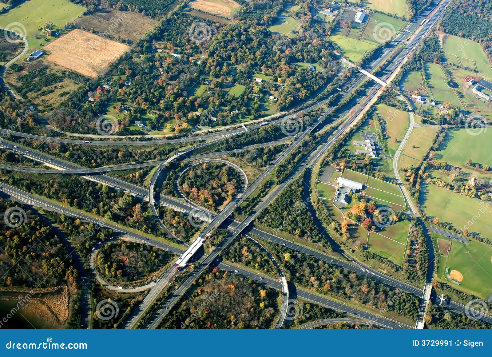 Highway intersection stock image. Image of intersection - 3729991