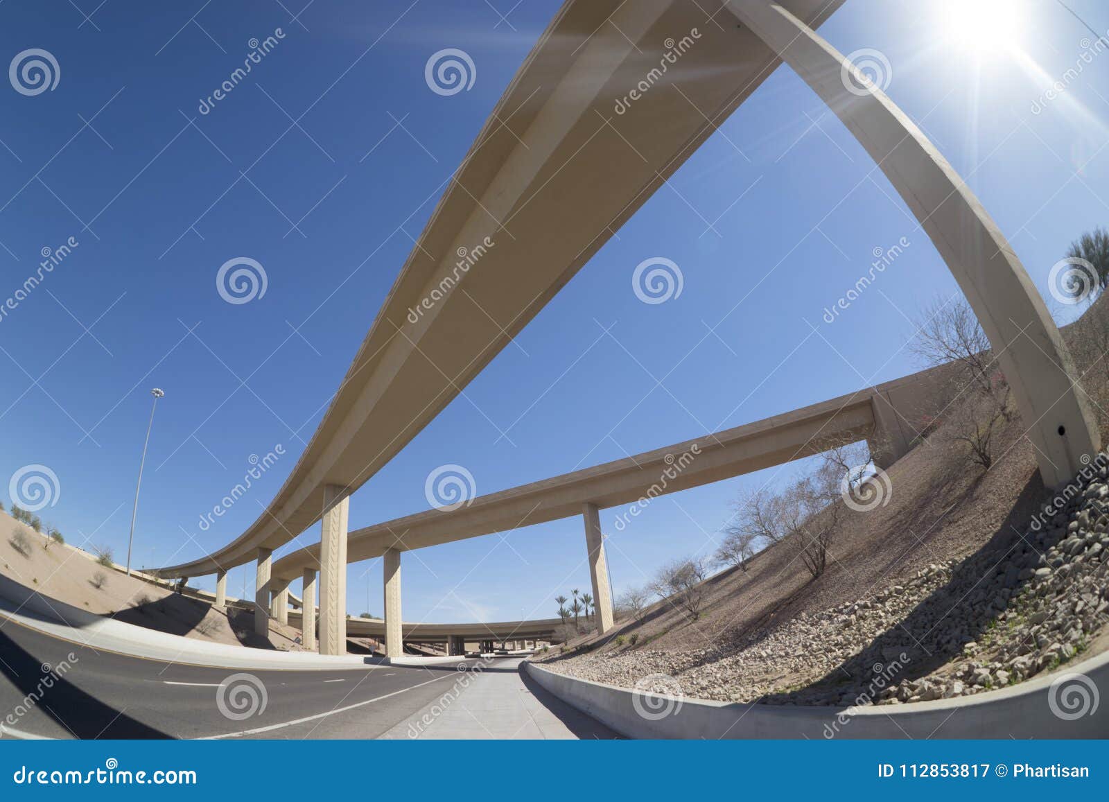 Highway Intersection Bridge Stock Image - Image of road, urban: 112853817