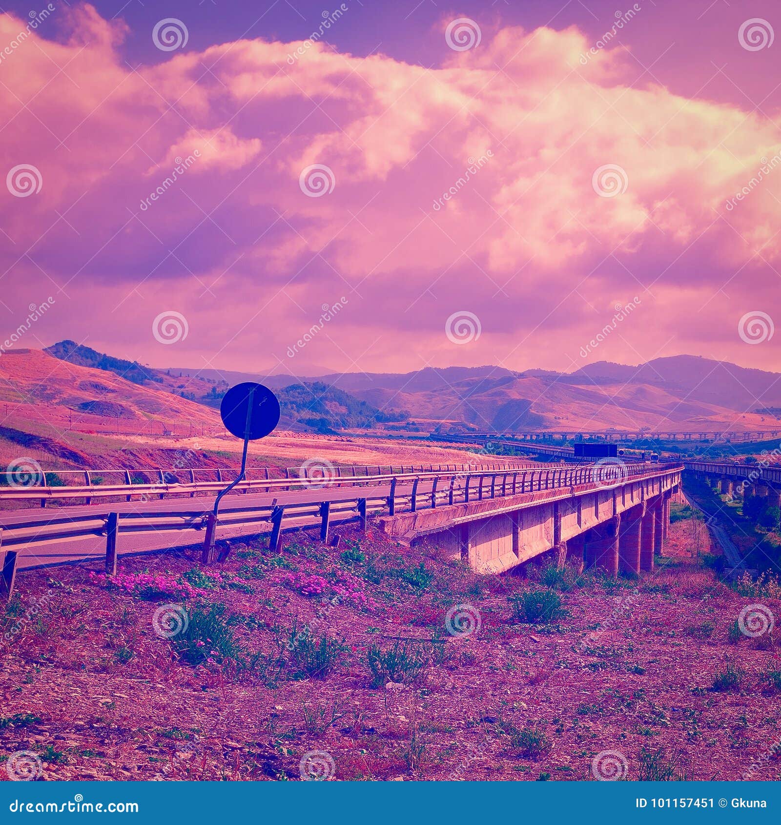 Highway stock image. Image of asphalt, clouds, landscape - 101157451