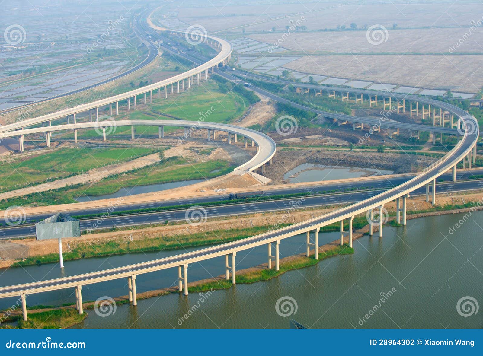 Highway junction, aerial stock photo. Image of motorway - 28964302