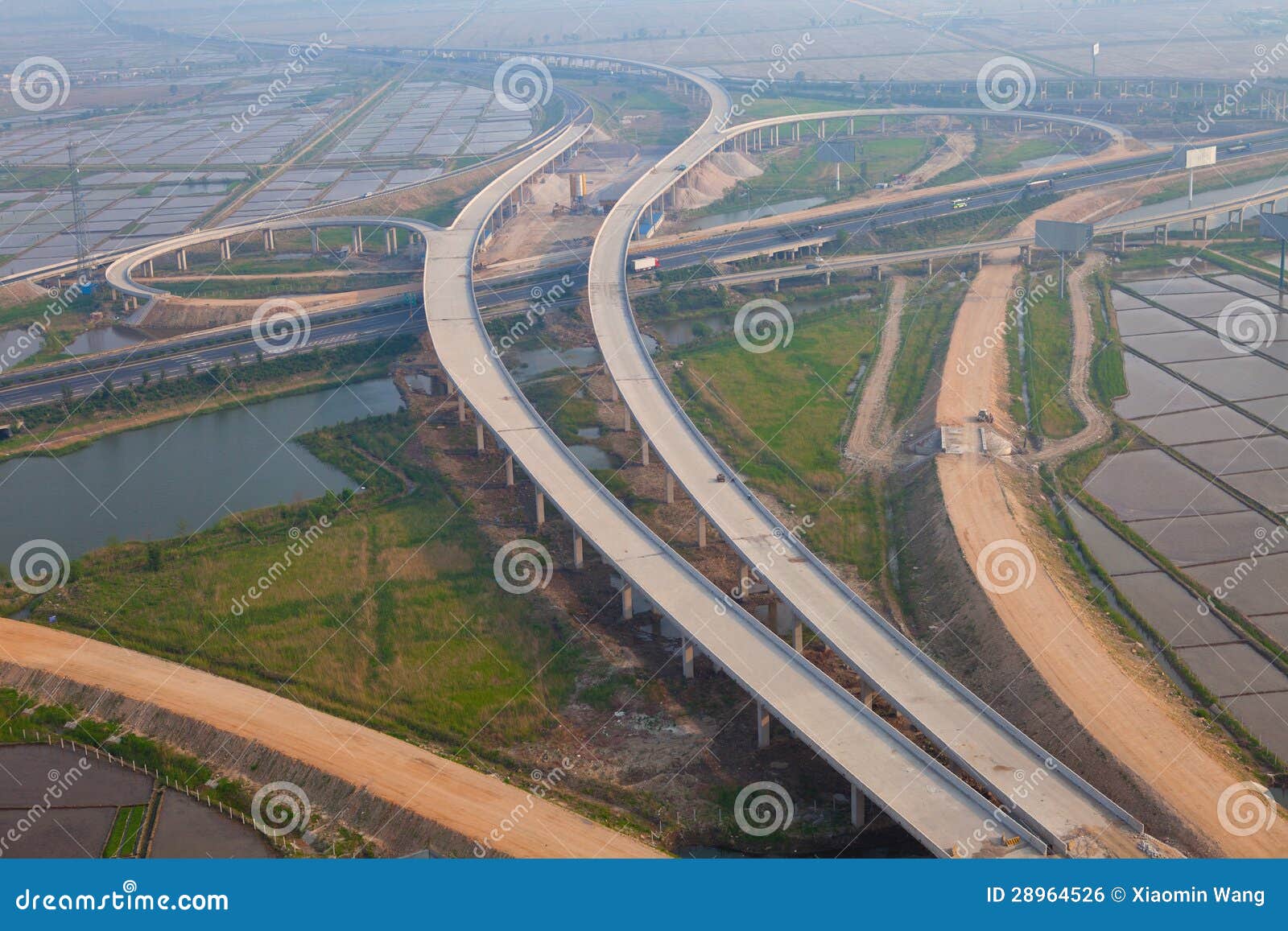 Highway junction, aerial stock photo. Image of egnatia - 28964526