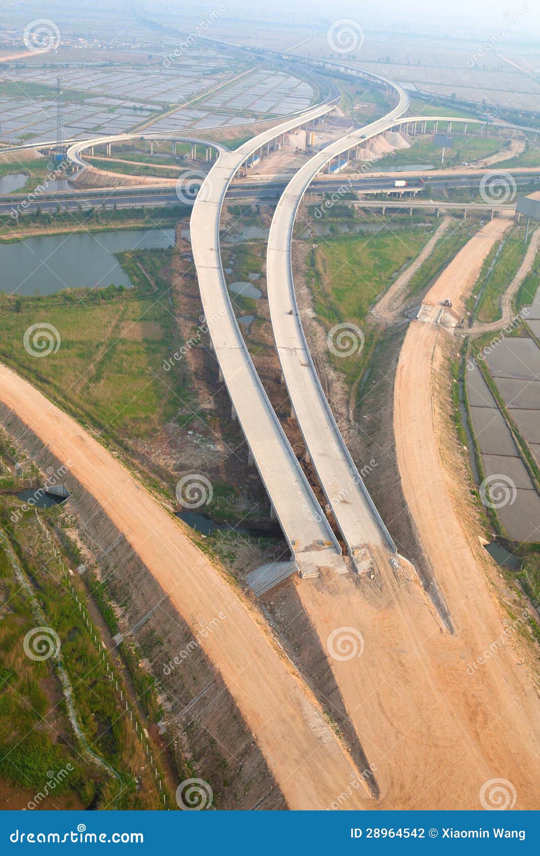 Highway junction, aerial stock photo. Image of view, transport - 28964542