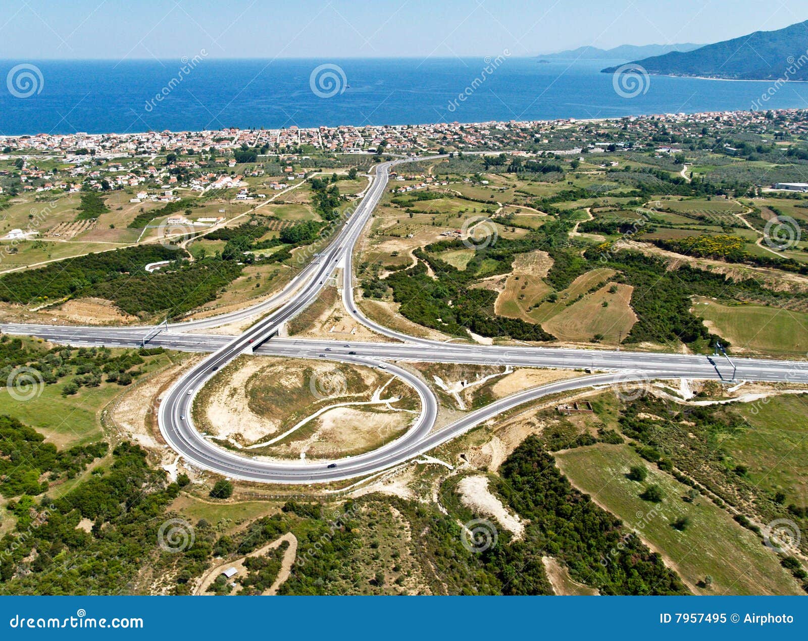 Highway junction, aerial stock image. Image of road, transport - 7957495
