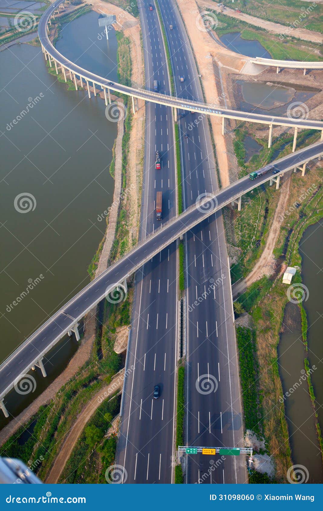 Highway junction, aerial stock photo. Image of curves - 31098060
