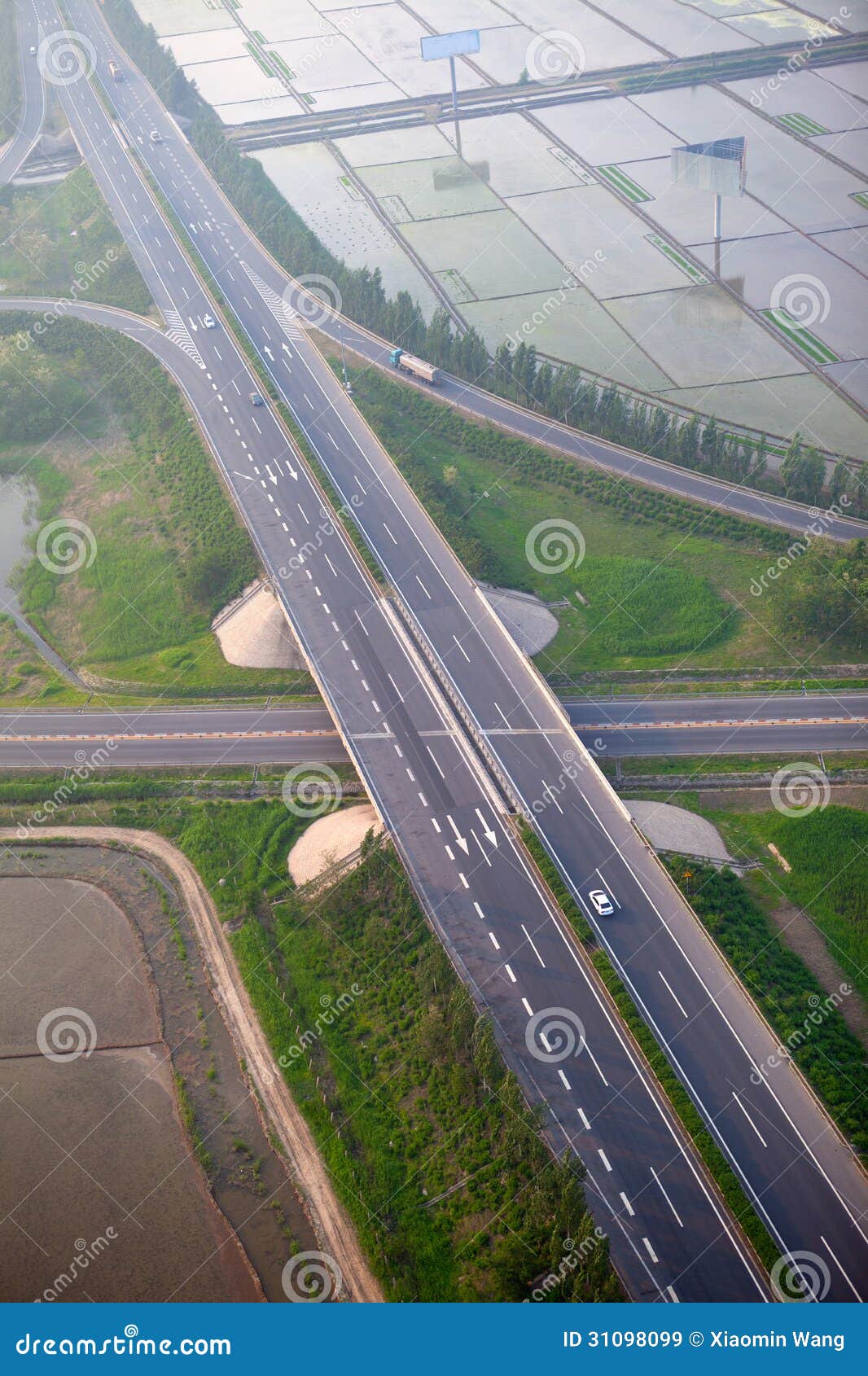 Highway junction, aerial stock image. Image of travel - 31098099