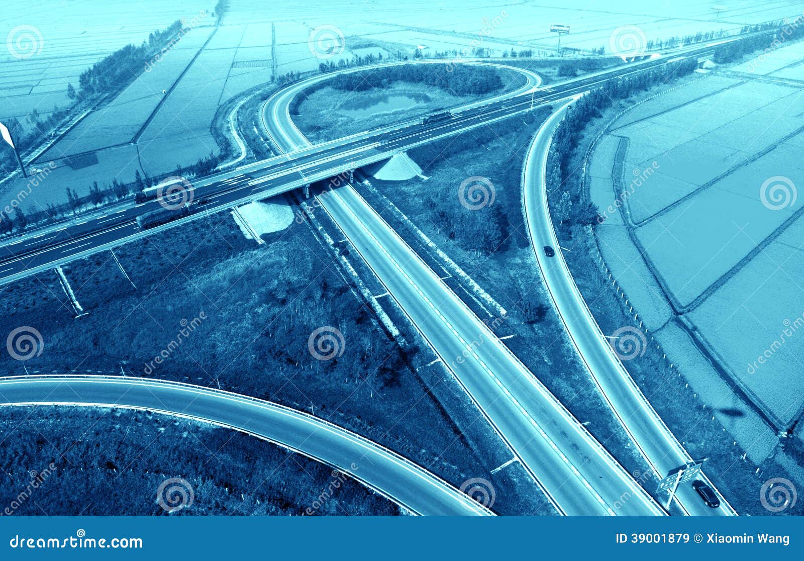 Highway junction, aerial stock image. Image of motorway - 39001879