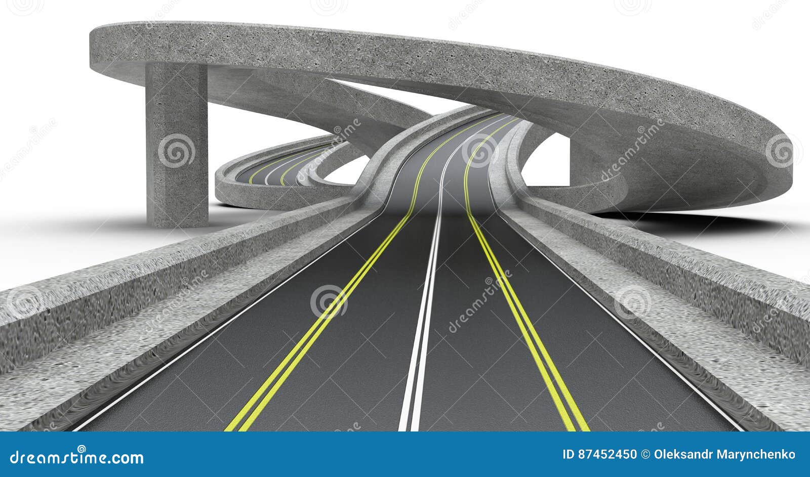 Highway Junction, Overpass. Stock Illustration - Illustration of design ...