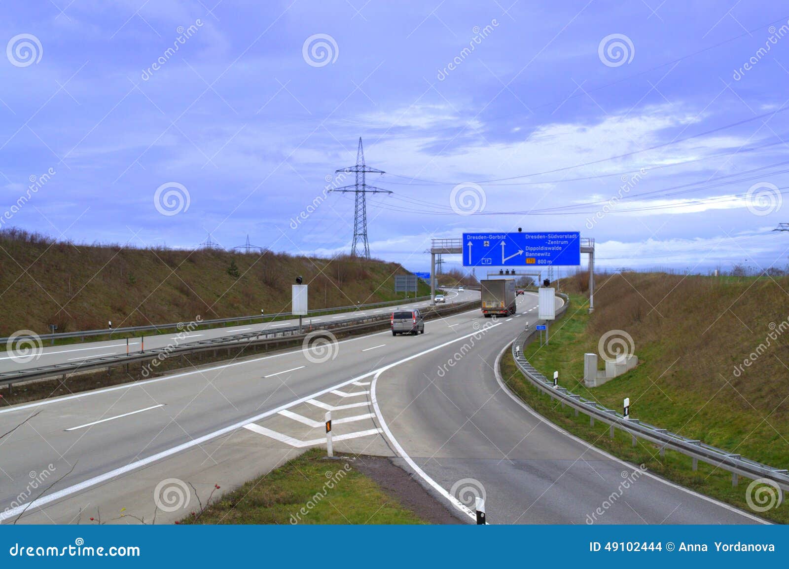 Highway To Dresden in Germany Stock Photo - Image of blue, germany ...
