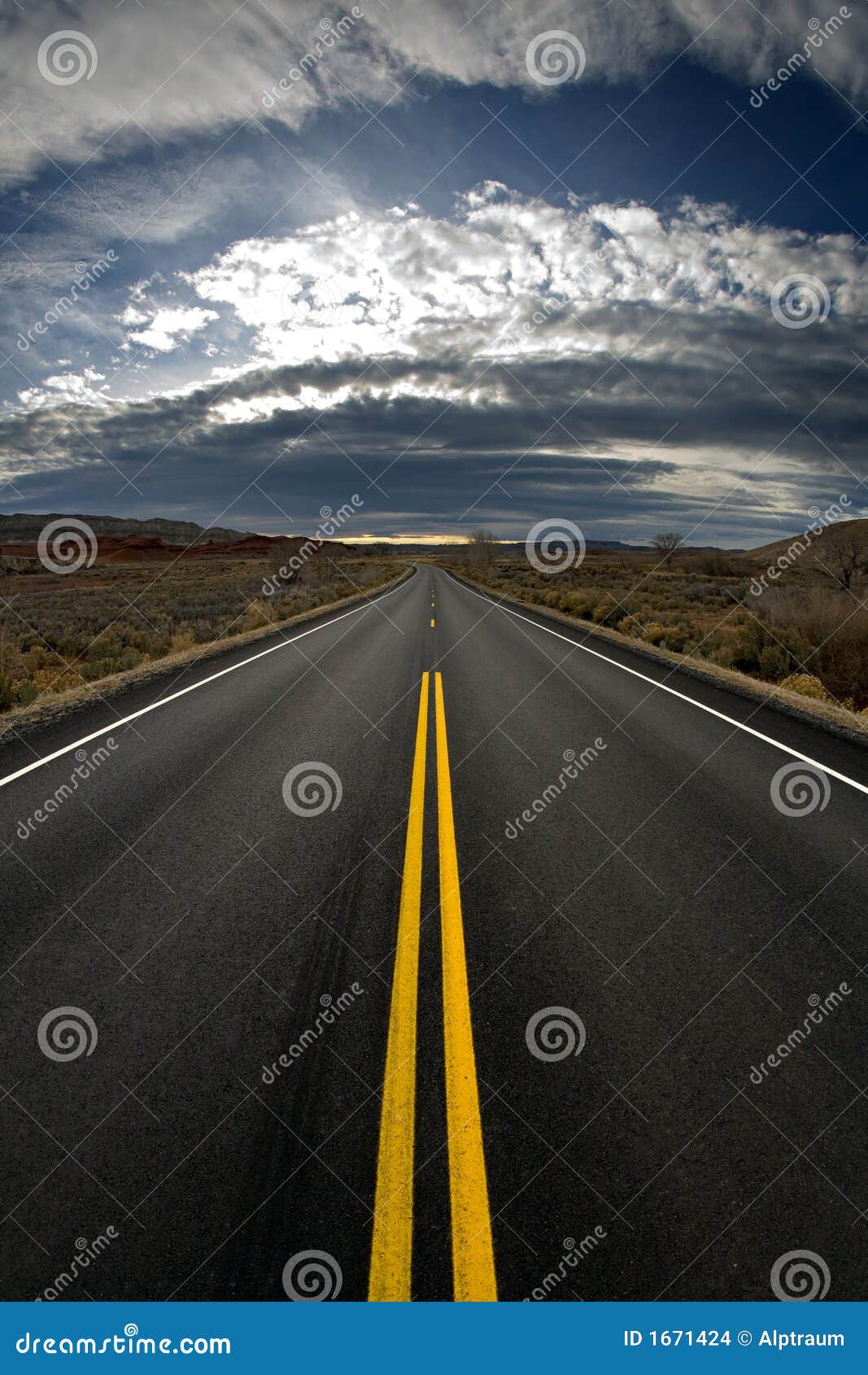 Highway landscape at dusk stock photo. Image of wyoming - 1671424