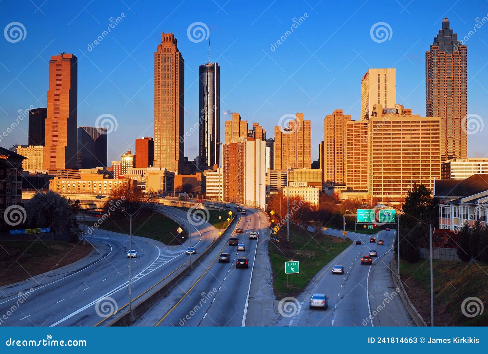 A Highway Leads into Atlanta, Georgia Editorial Stock Photo - Image of ...