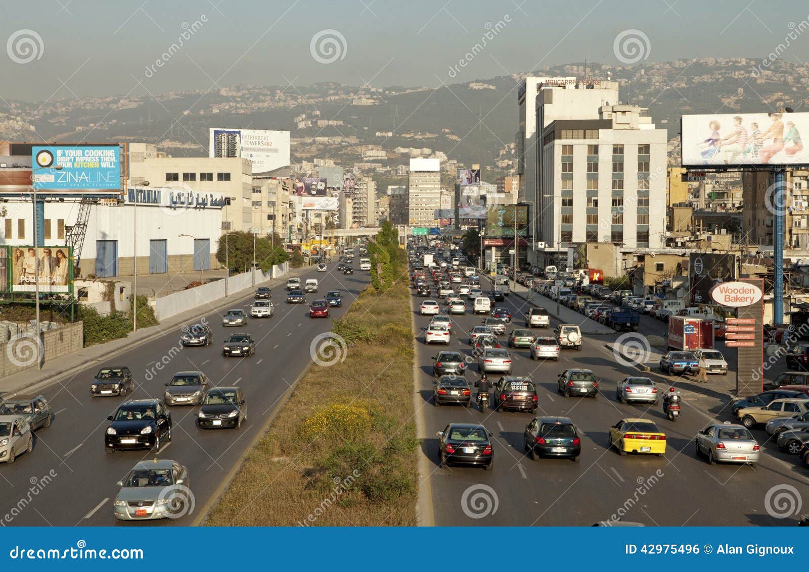 A highway in Lebanon editorial photo. Image of building - 42975496