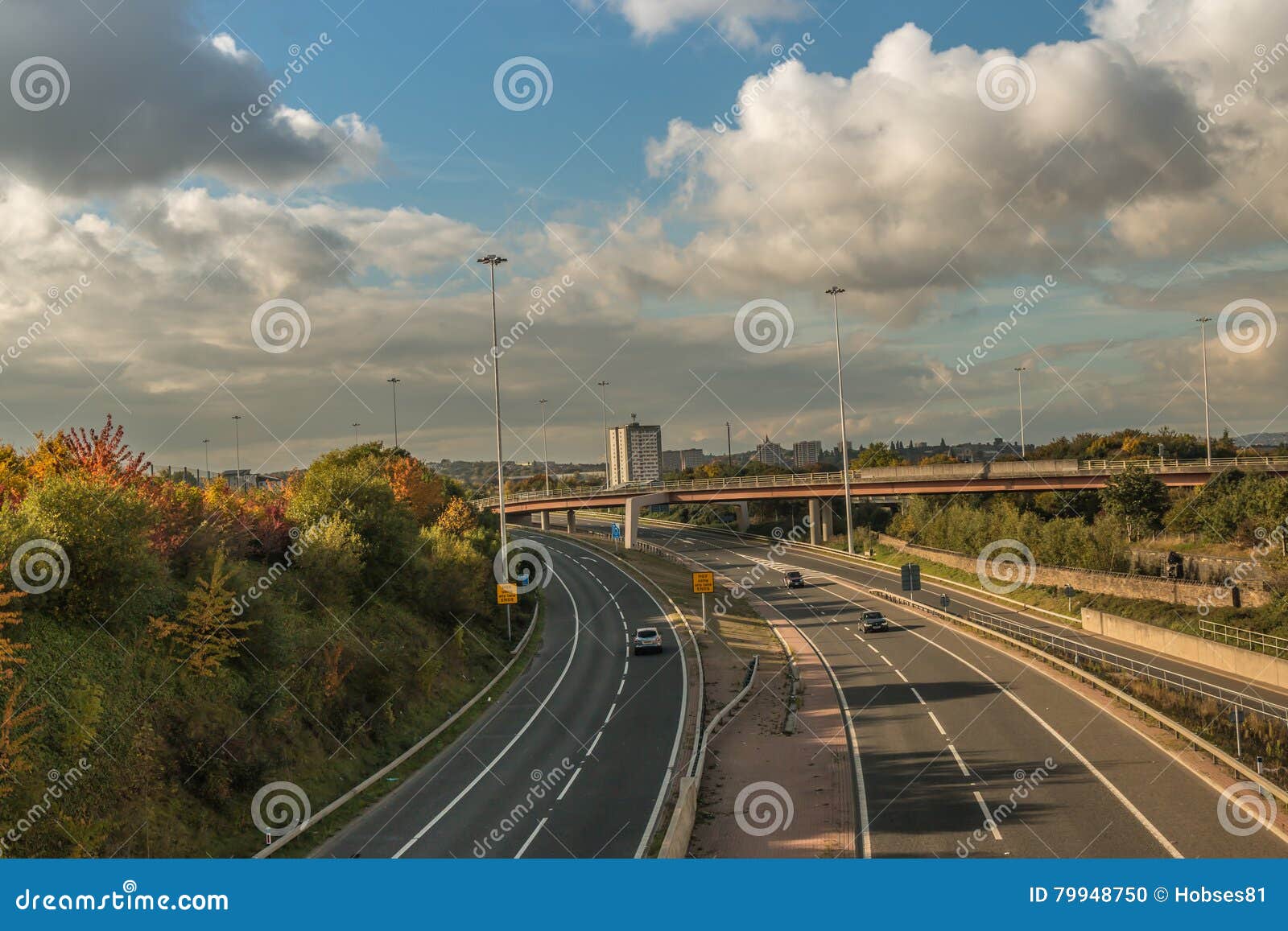 Highway in Leeds, Uk stock photo. Image of drive, lane - 79948750