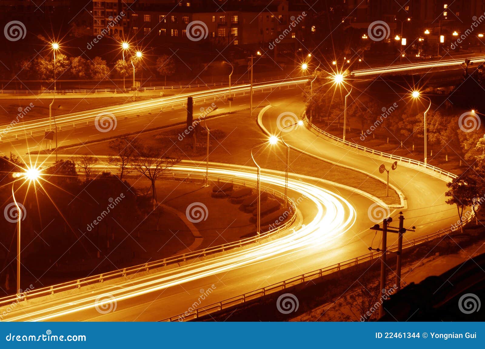 Highway light trails stock photo. Image of city, dramatic - 22461344