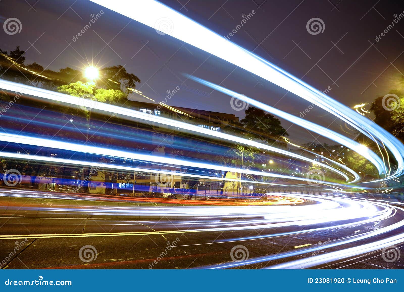Highway light trails stock photo. Image of glow, modern - 23081920