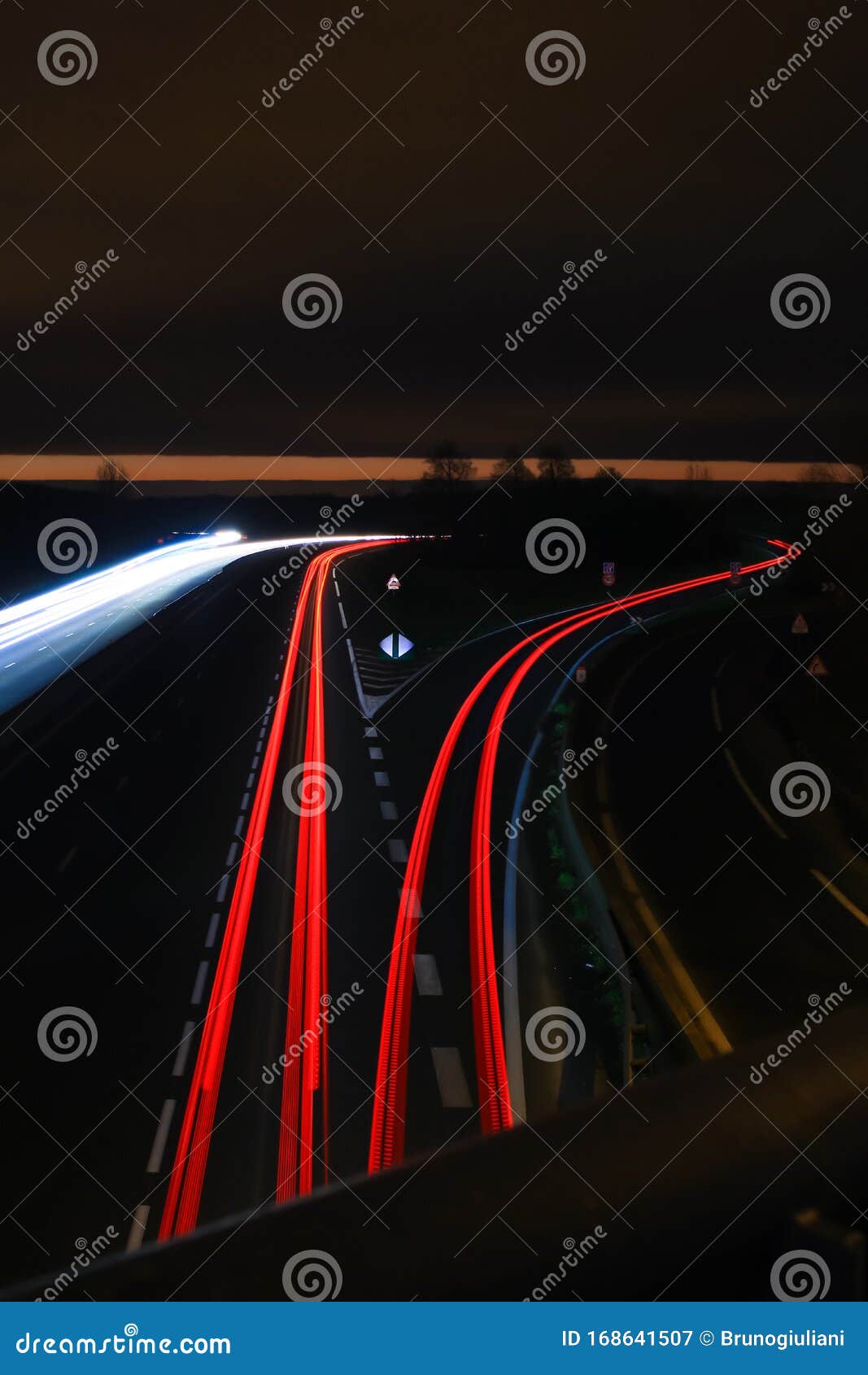 Highway Lightpainting. Abstract Road. Stock Image - Image of cars, city ...
