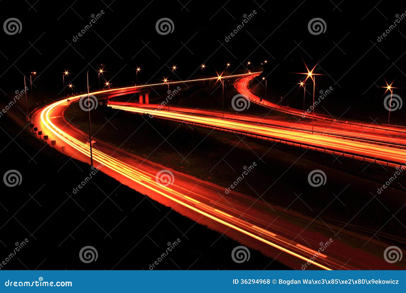 Highway lights stock photo. Image of city, business, evening - 36294968