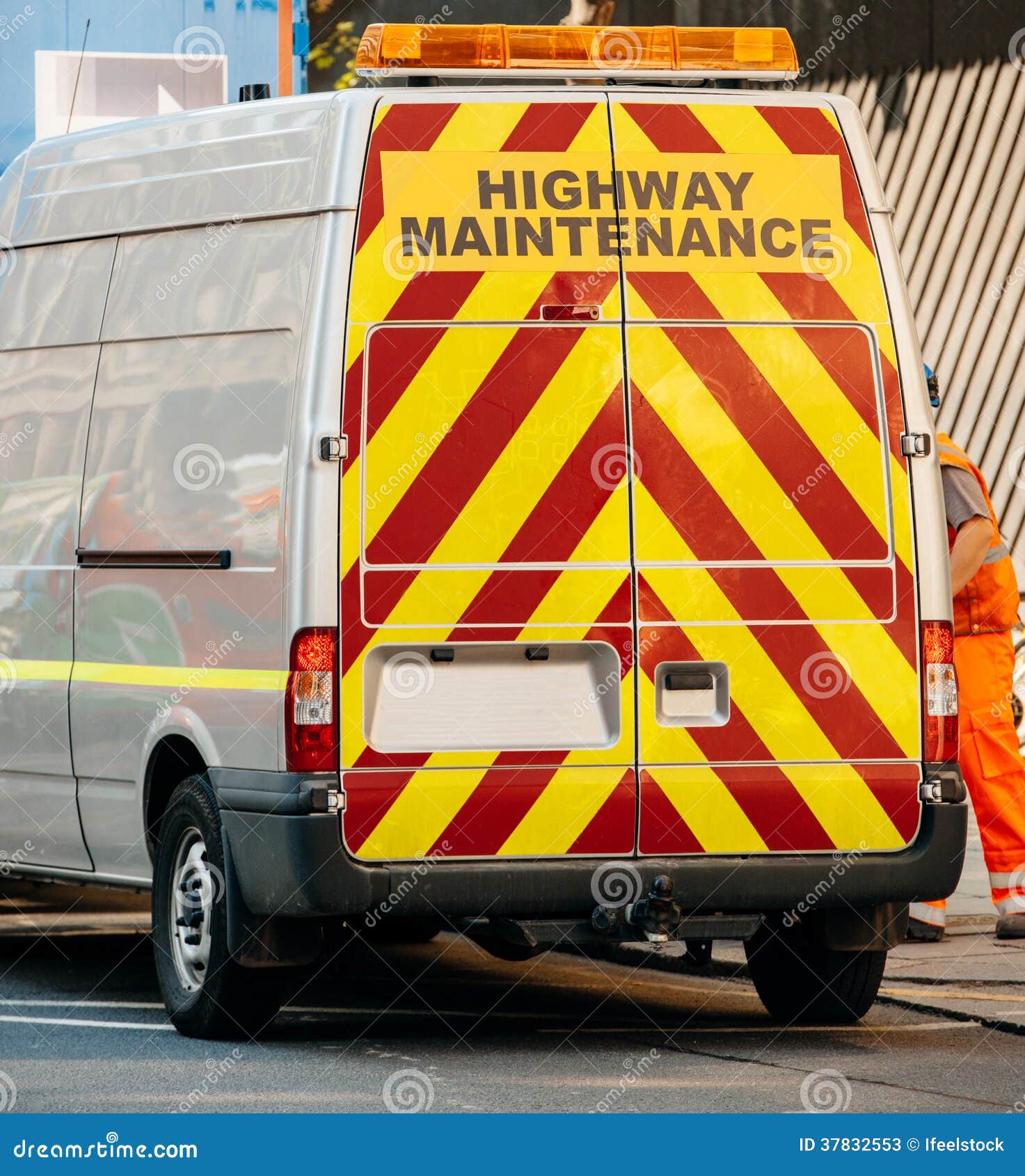 Highway maintenance van stock image. Image of patchwork - 37832553